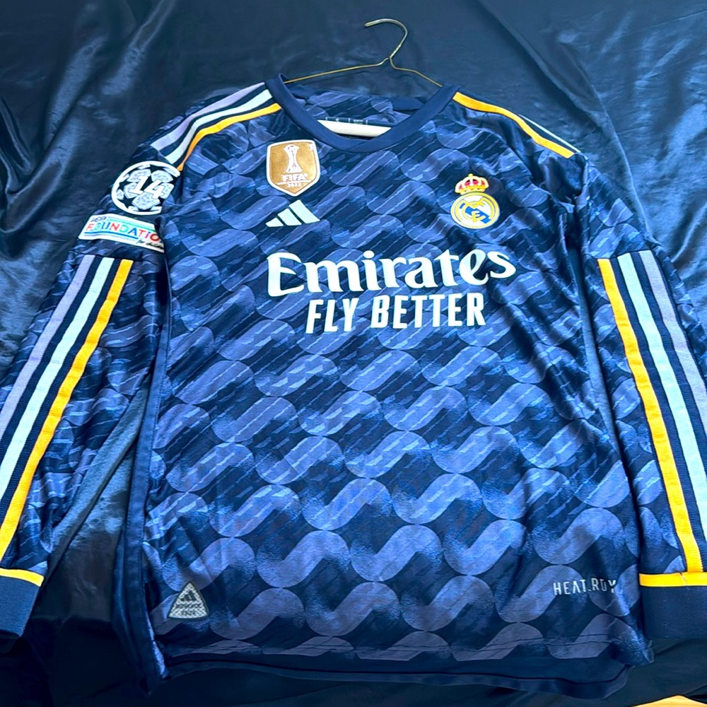 Adidas 2023/2024 Real Madrid Away Jersey Ls Uefa Cham… - Gem